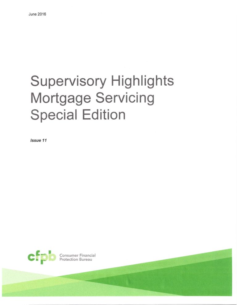 CFPB Report Emphasizes Servicer Loss Mitigation Errors, Technology ...